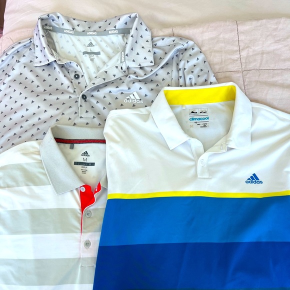 adidas | Shirts | Medium Size Adidas Golf Polo Bundle 3 | Poshmark